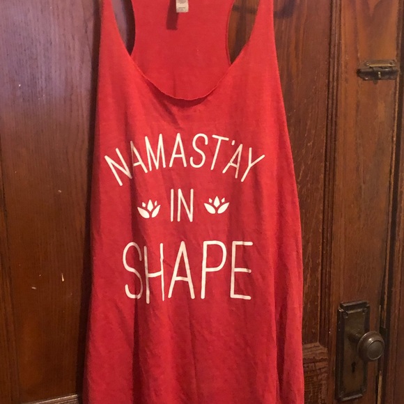 Tops | Graphic Tank Namaste In Shape | Poshmark